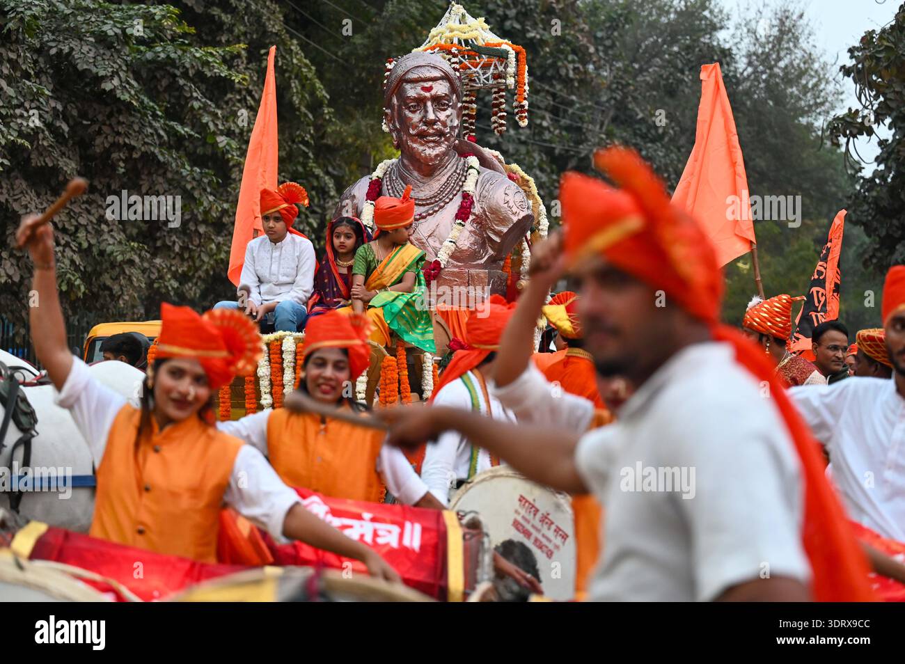 GURUGRAM, INDIA - FEBRUARY 19: Members of the Maharashtrian community ...