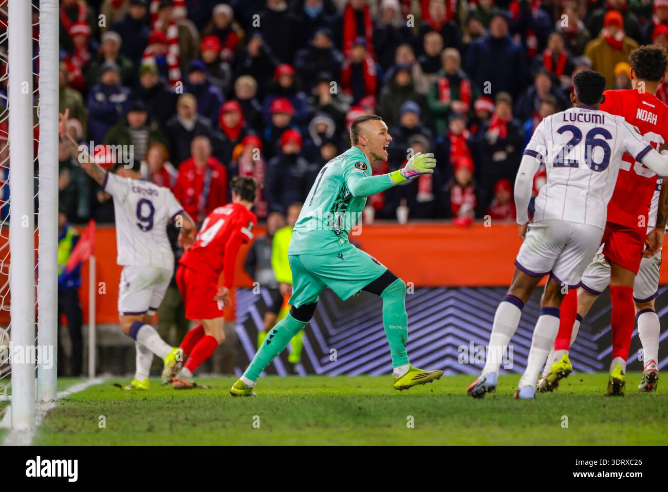 Bergen 20260219. Bologna's goalkeeper Lukasz Skorupski in the UEFA ...