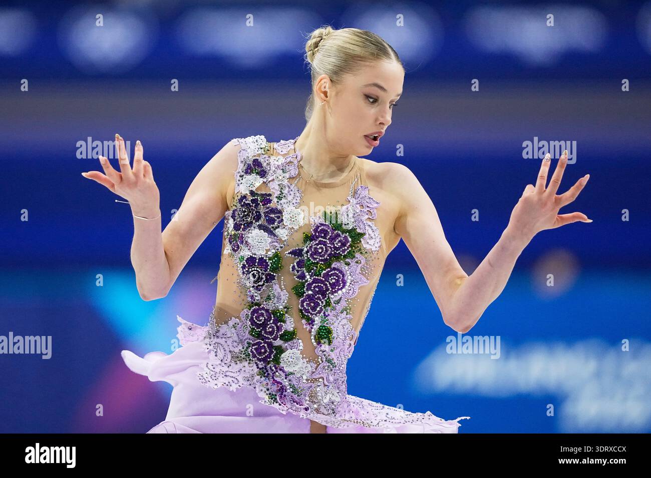 Kimmy Repond of Switzerland competes during the women's figure skating ...