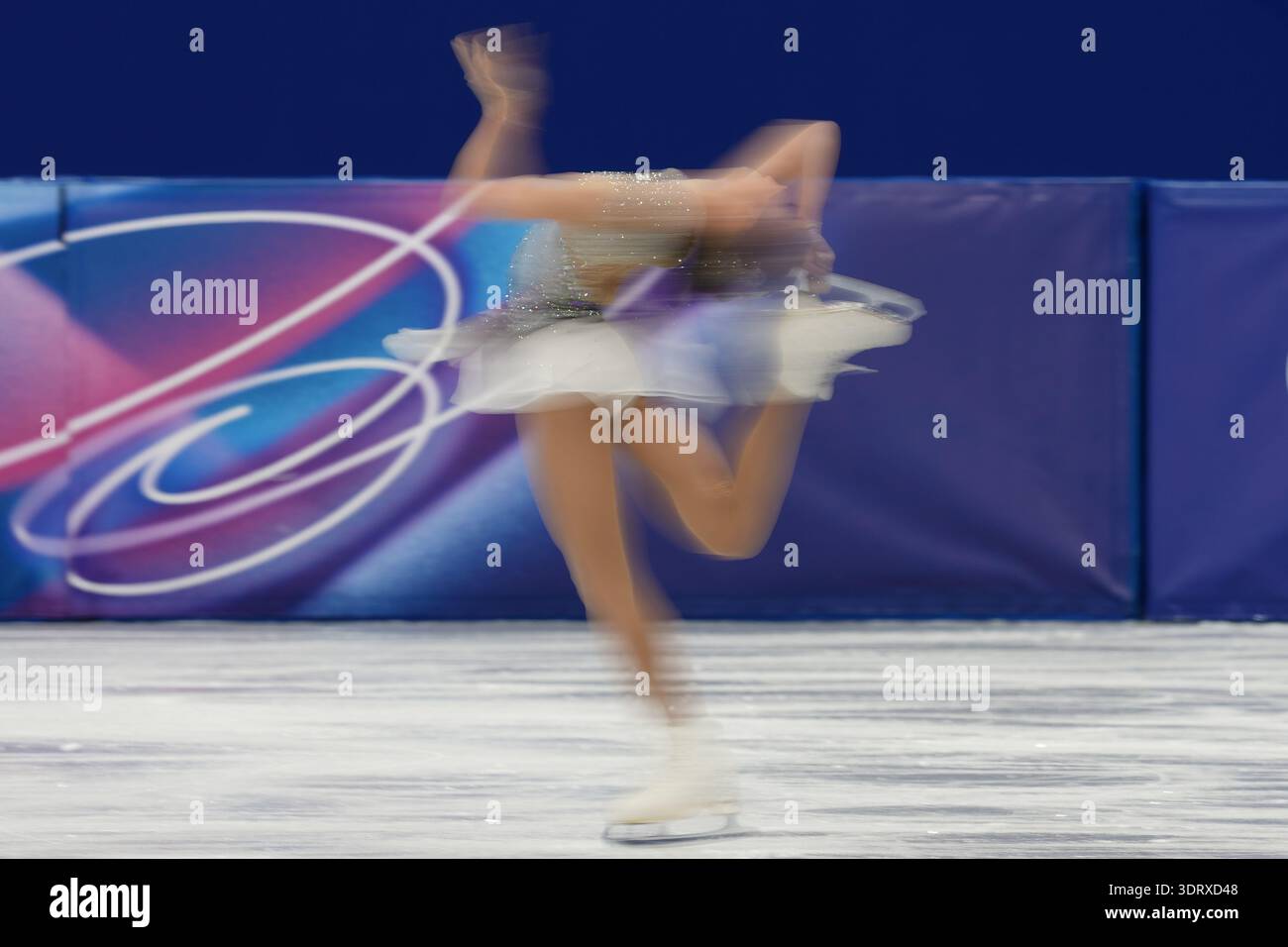 Zhang Ruiyang of China competes during the women's figure skating free ...