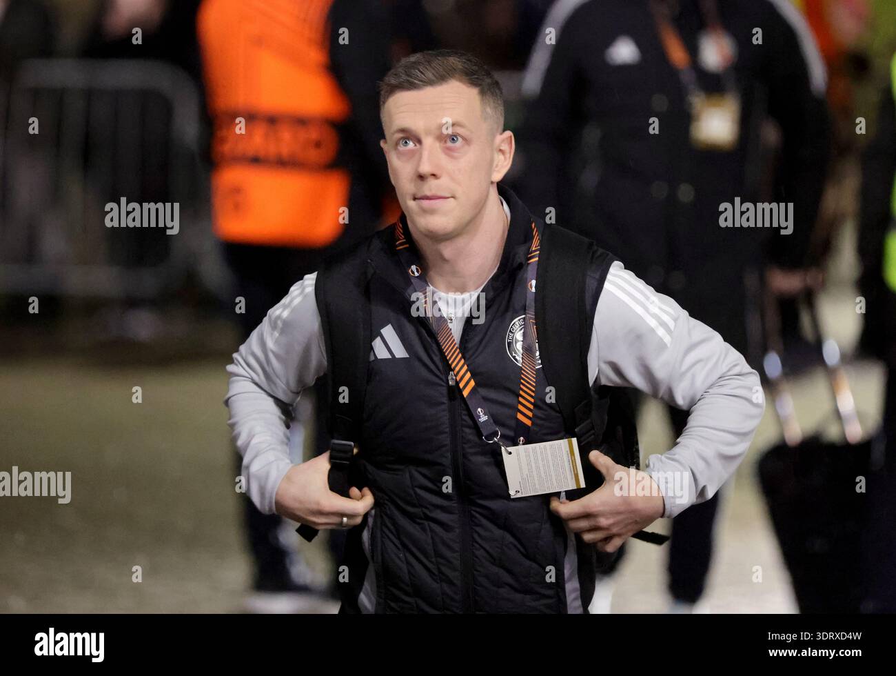 Celtic's Callum McGregor arrives before the UEFA Europa League ...