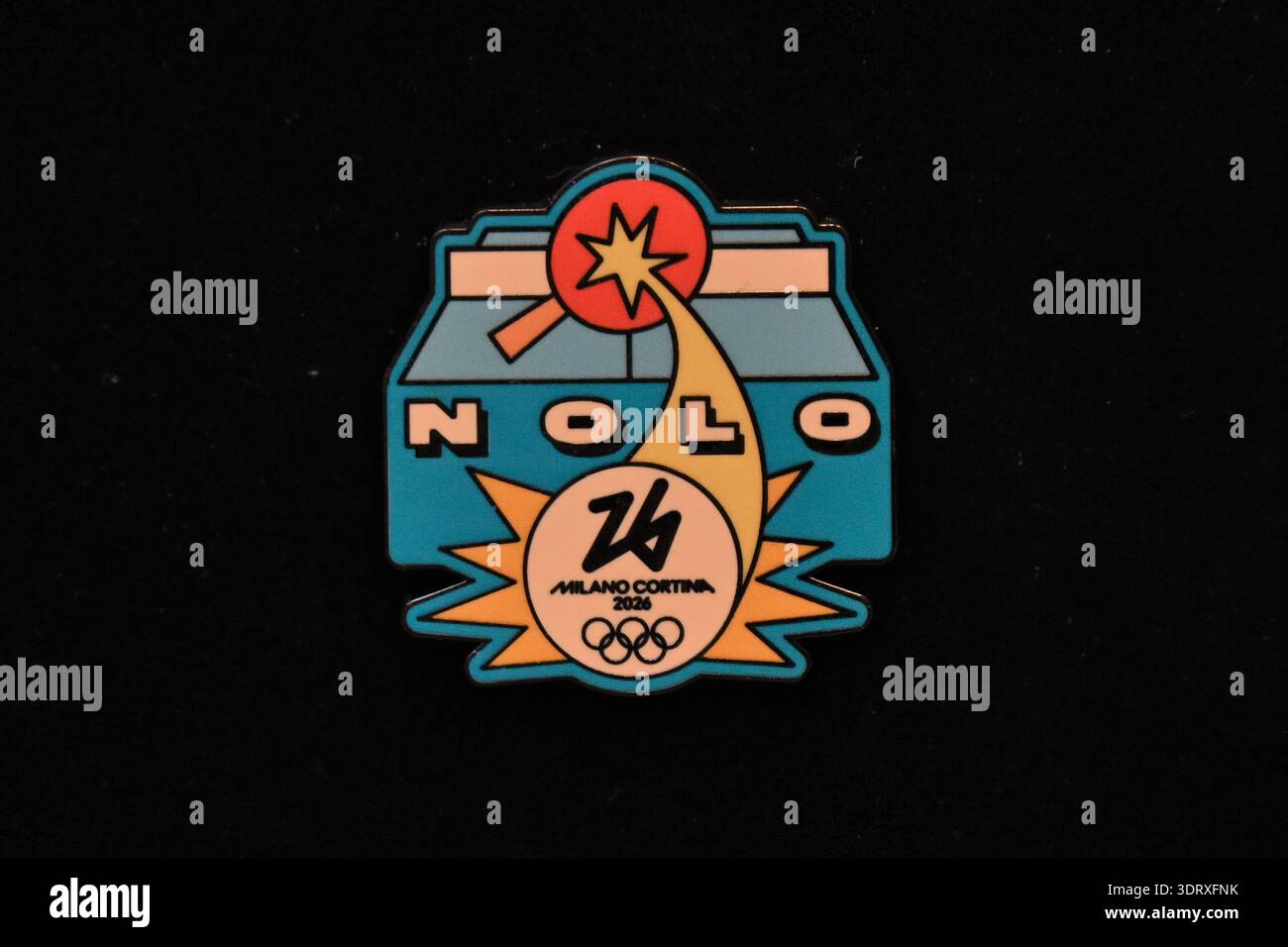 Milan, Italy official pins dedicated to the Milan Cortina 2026 Olympics ...
