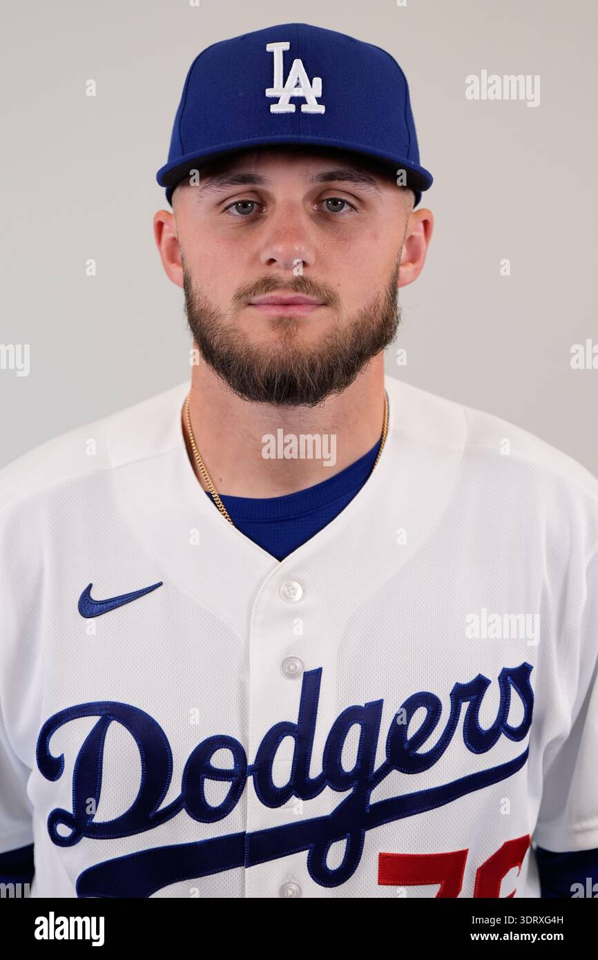 This is a 2026 photo of Alex Freeland of the Los Angeles Dodgers ...