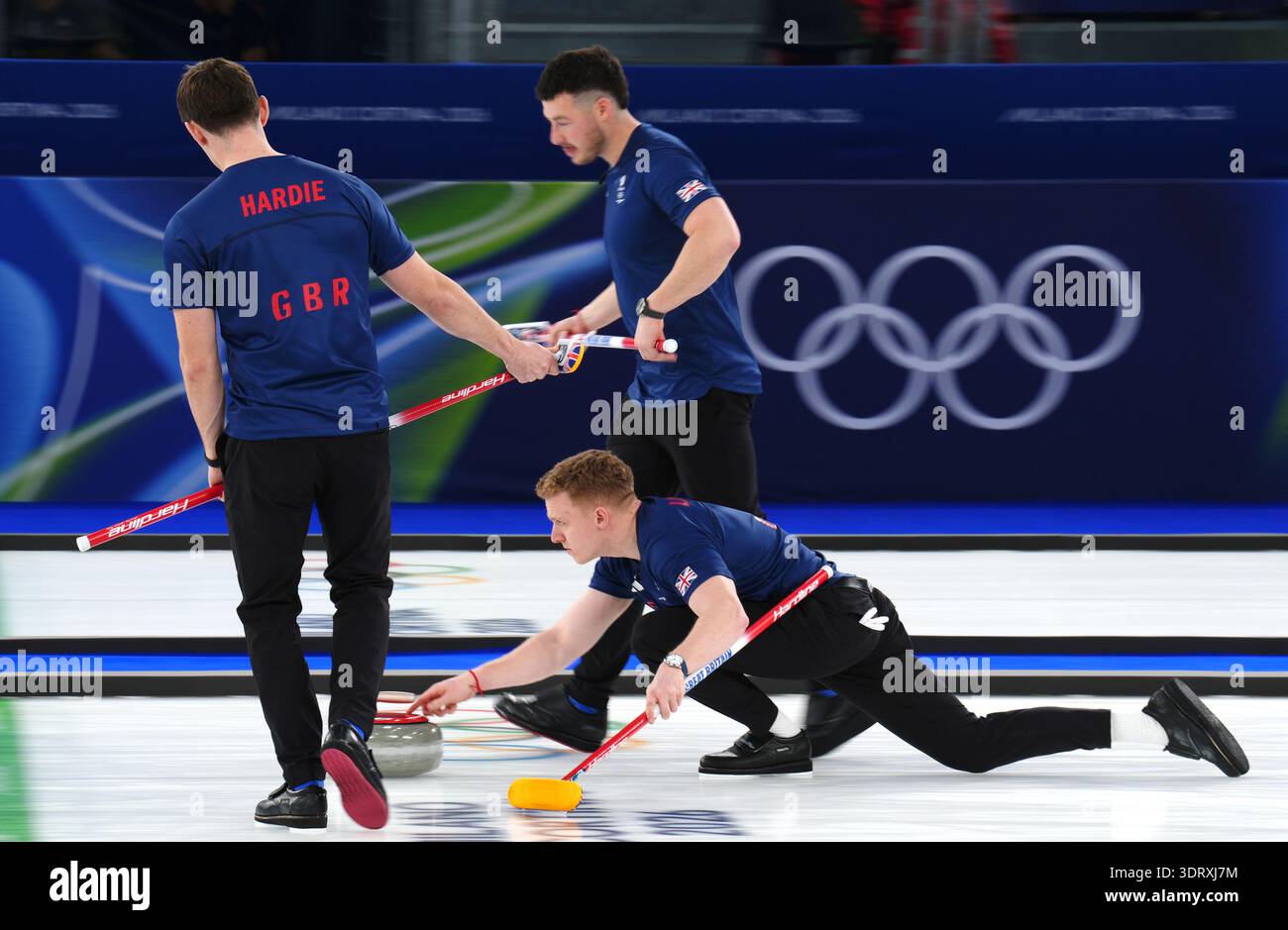 Great Britain's Bobby Lammie (right) in action as Grant Hardie (left ...
