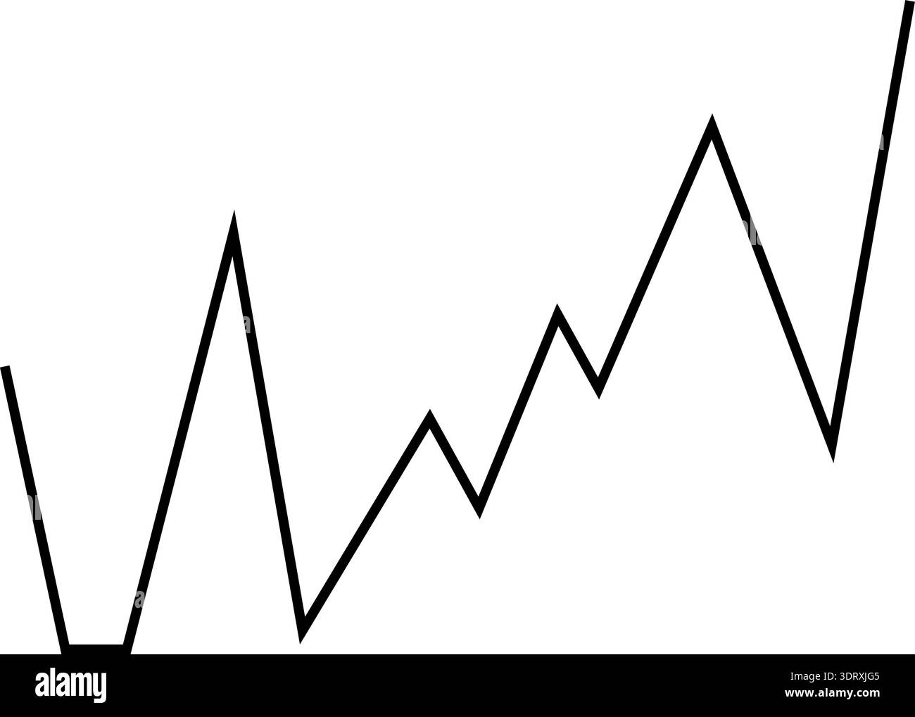 Smooth ascending line chart illustrating consistent upward movement in ...