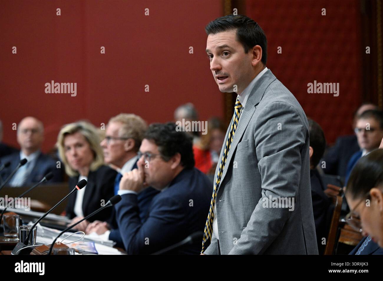 Le ministre de la Justice, Simon Jolin-Barrette, le 1er octobre 2025 à ...