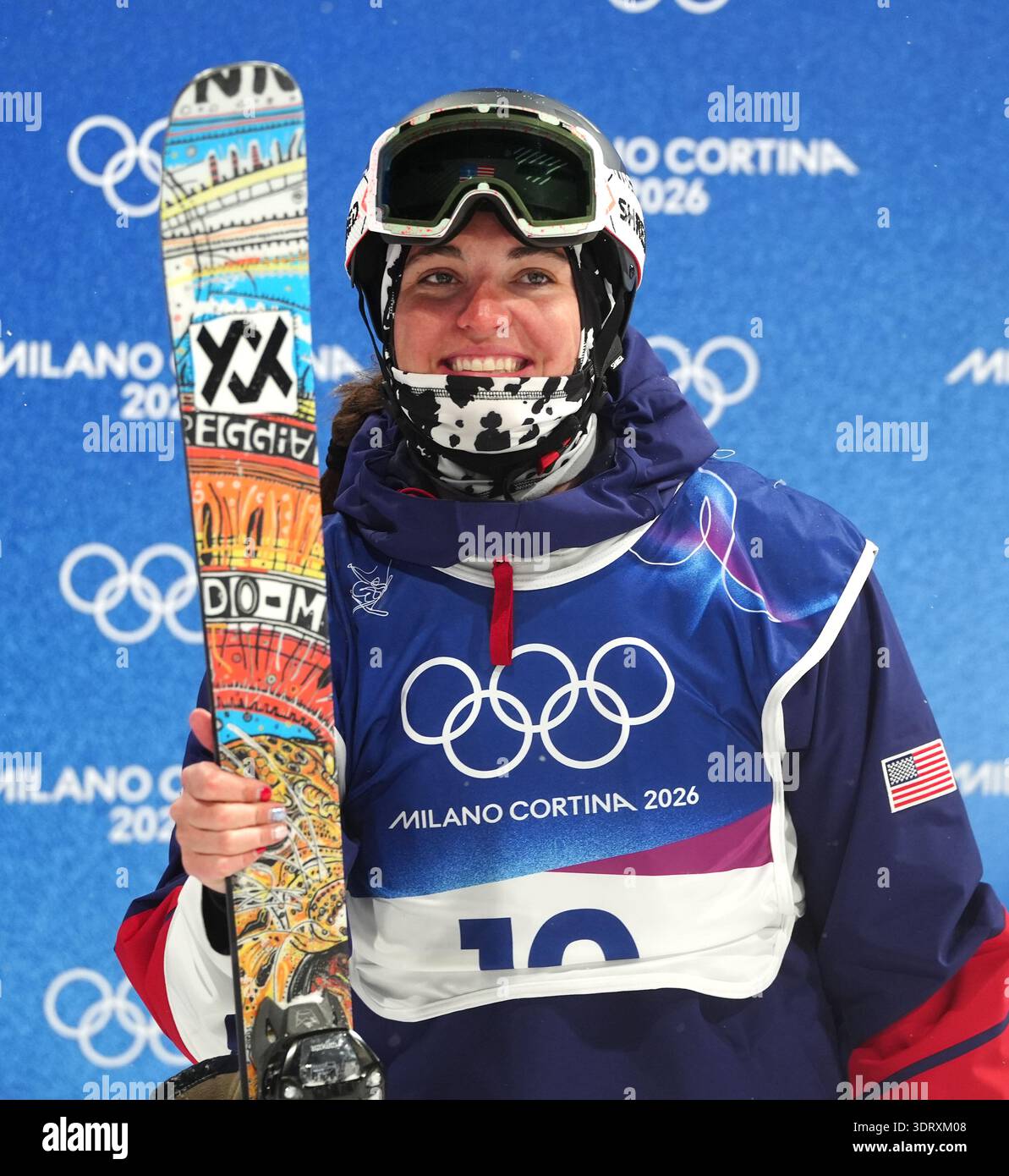 USA's Riley Jacobs reacts after a run in the Women's Freeski Halfpipe ...