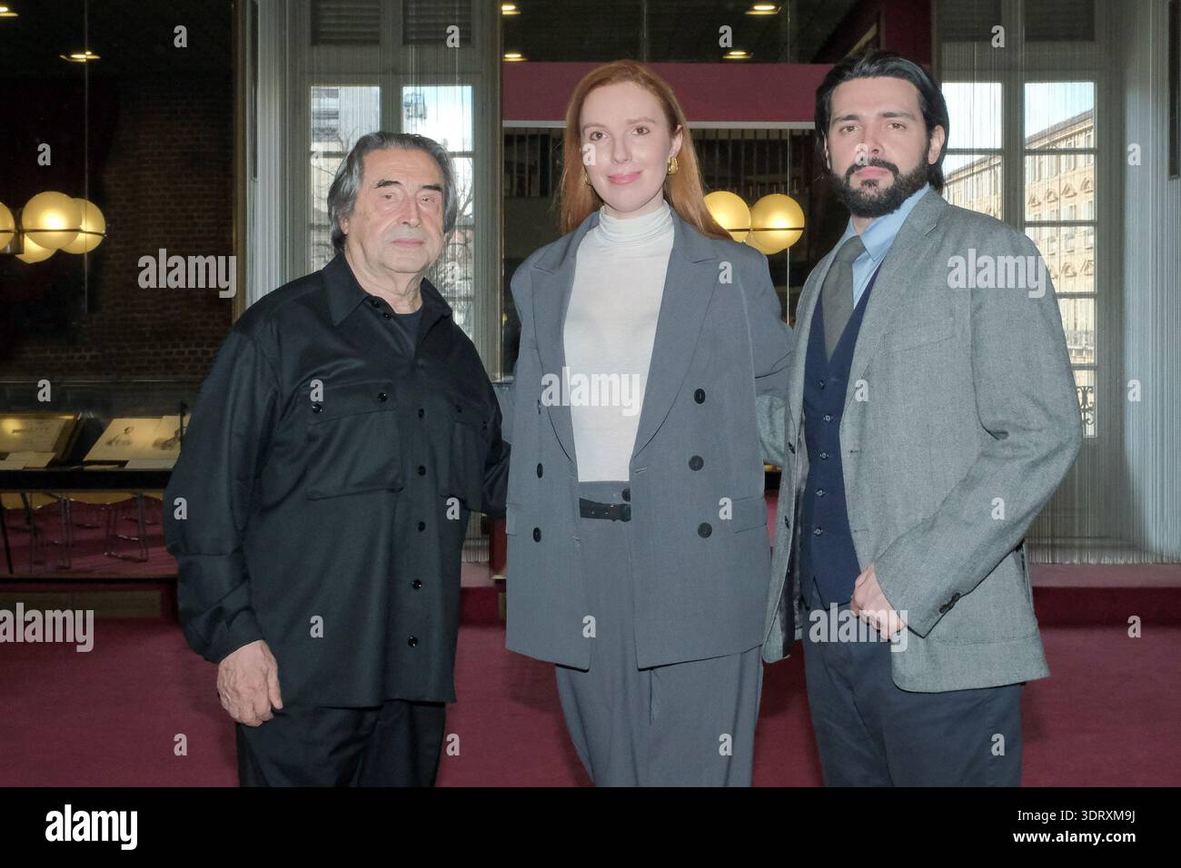 Turin Teatro Regio Maestro Riccardo Muti with soprano Lidia Fridman who ...