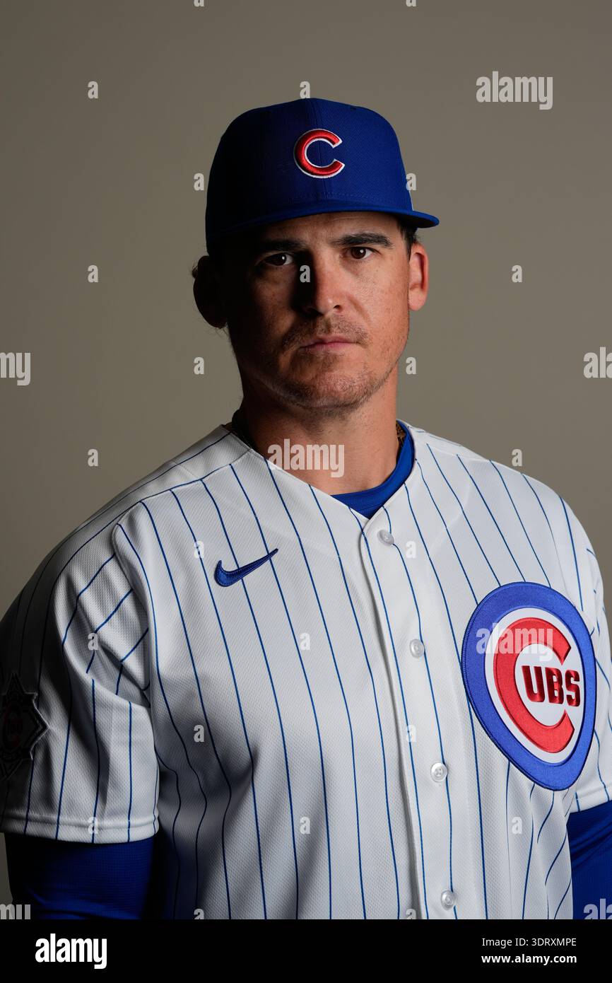 Chicago Cubs' Tyler Austin is seen Tuesday, Feb. 17, 2026, in Mesa ...