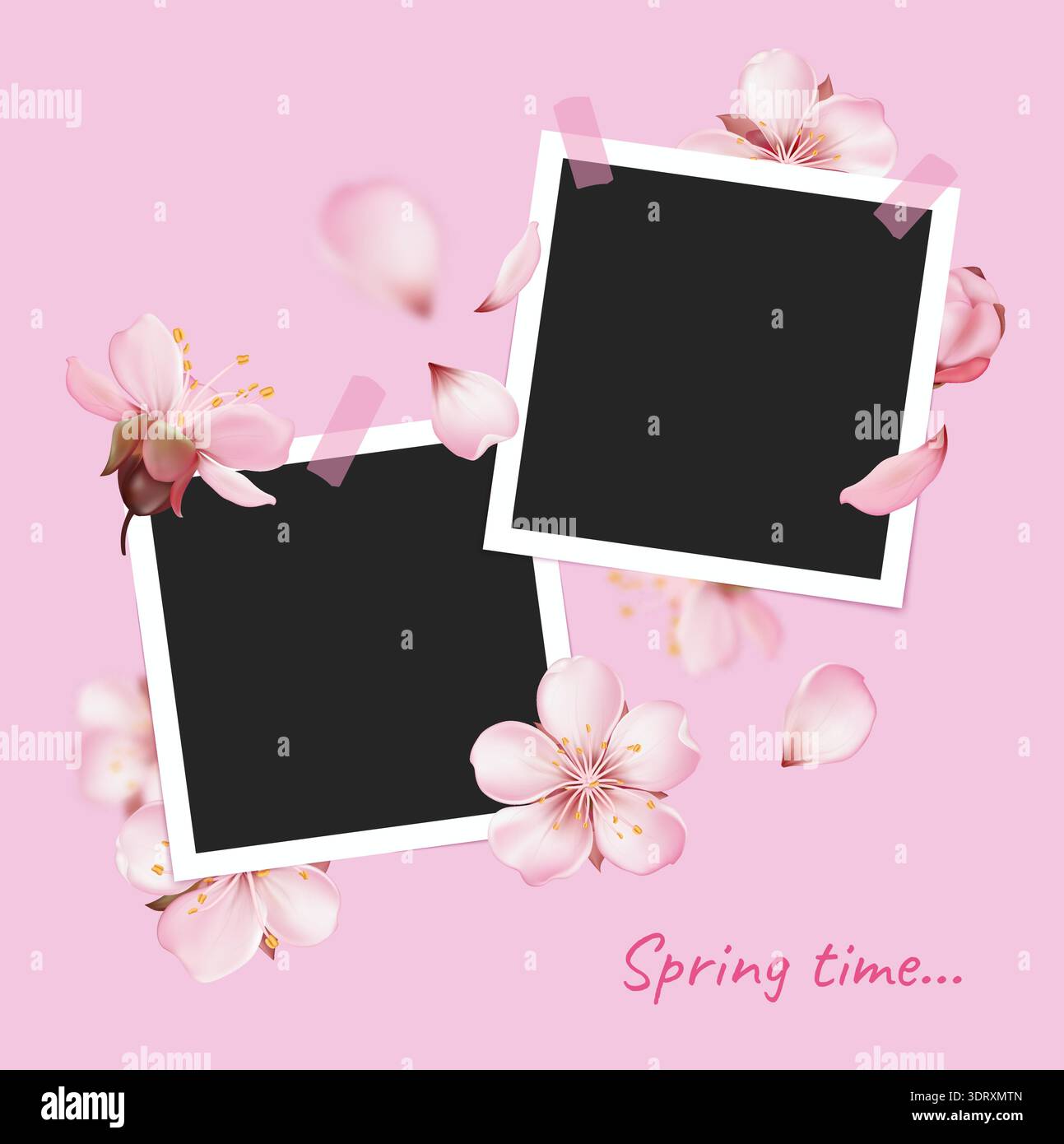 Sakura invitation card background poster Stock Vector Images - Alamy