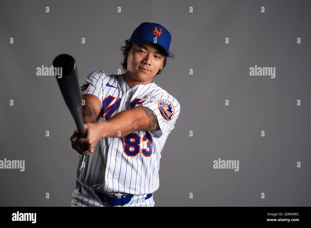 This is a 2026 photo of Ji Hwan Bae of the New York Mets baseball team ...