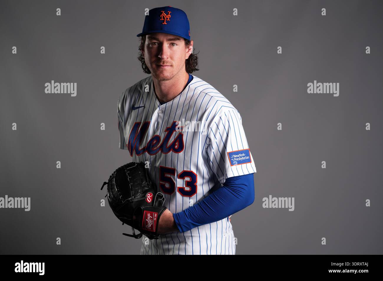 This is a 2026 photo of Mike Baumann of the New York Mets baseball team ...