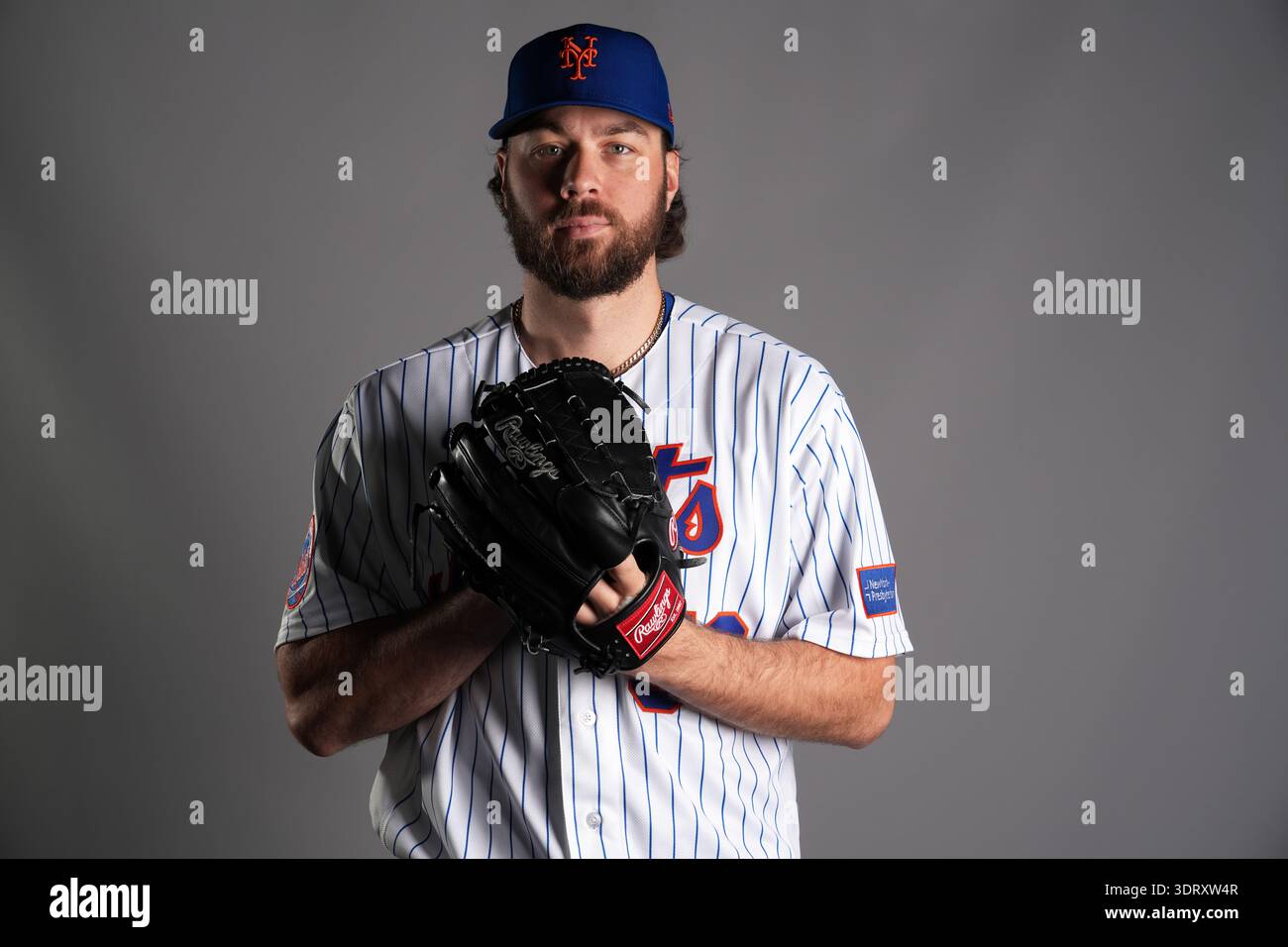 This is a 2026 photo of Tylor Megill of the New York Mets baseball team ...