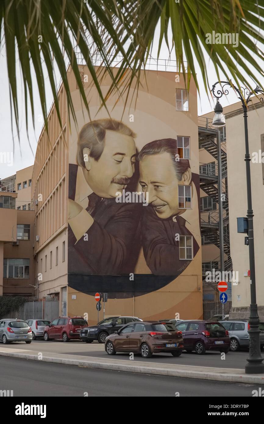 Falcone & Borsellino Mural (Murale Falcone e Borsellino). Tribute to ...