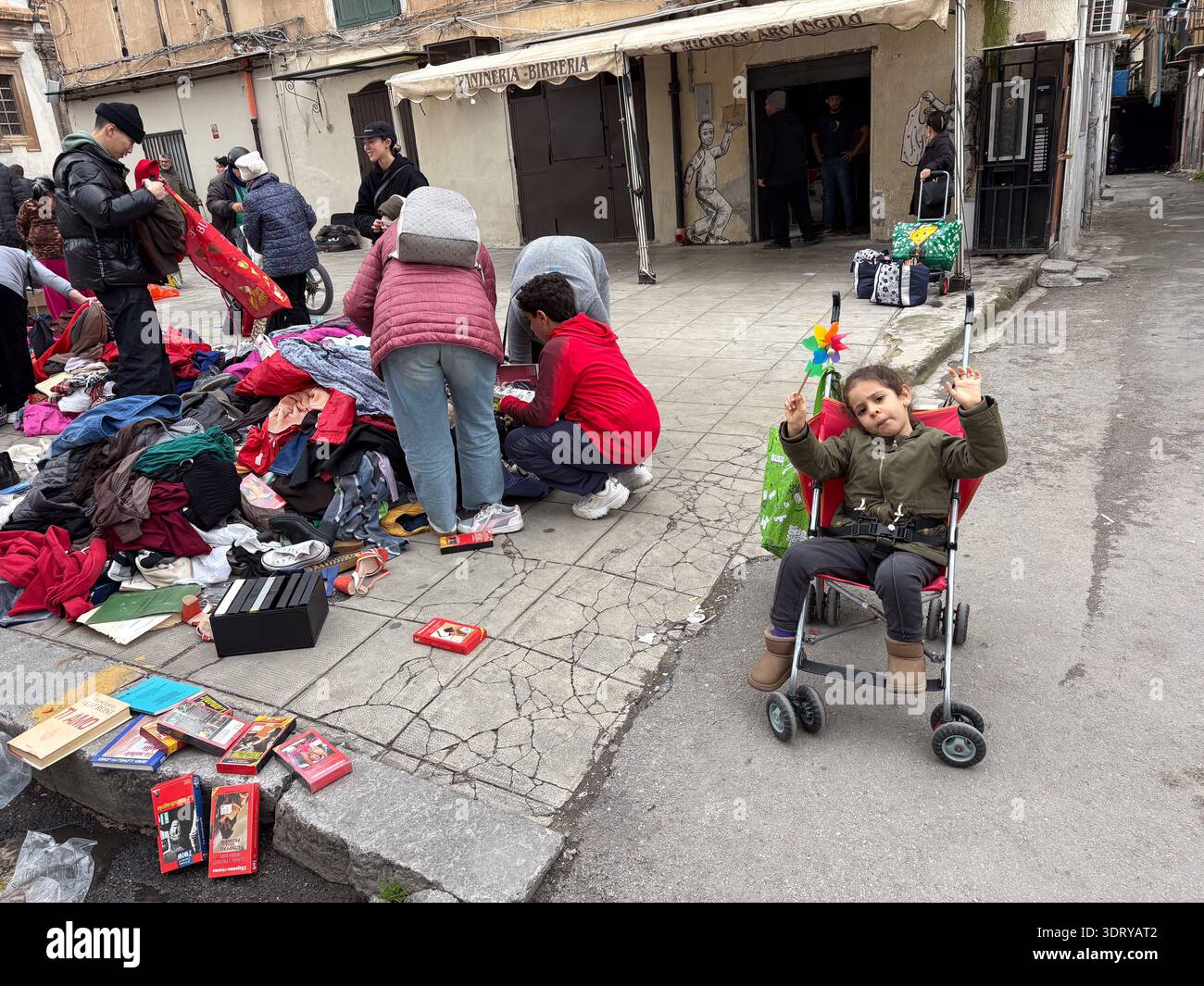 Palermo residents collecting hi-res stock photography and images - Alamy