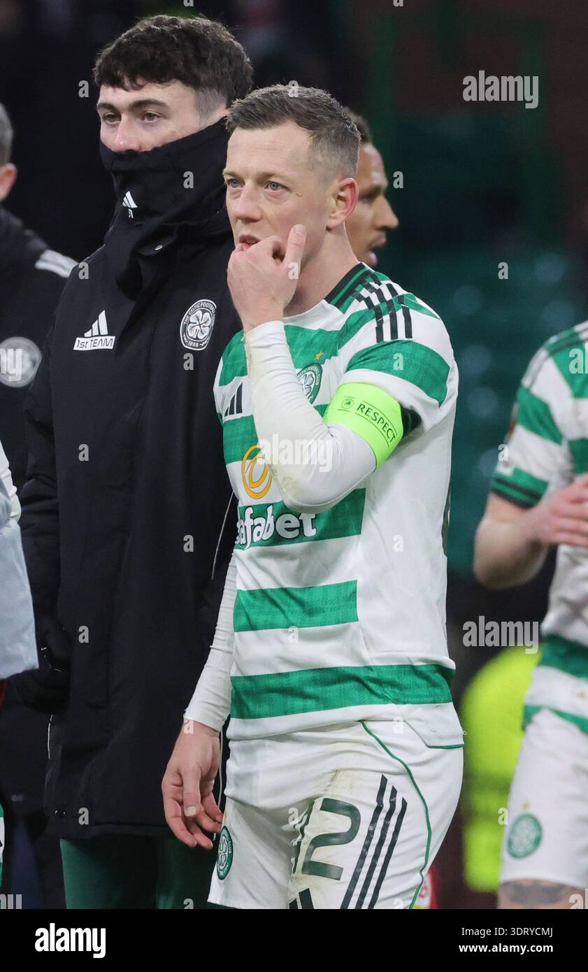 Celtic's Callum McGregor dejected at the final whistle after the UEFA ...