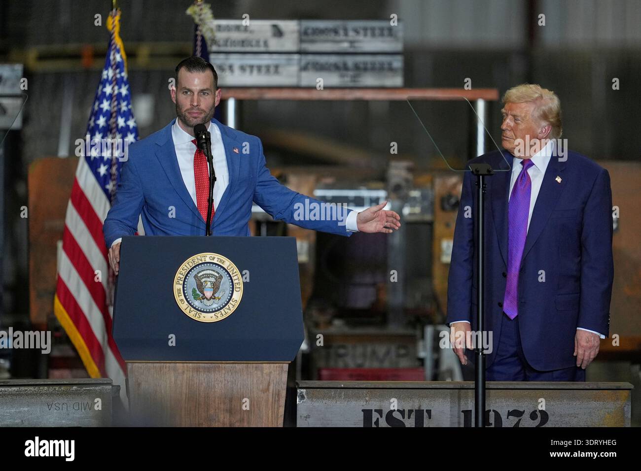Congressional candidate Clay Fuller speaks as President Donald Trump ...