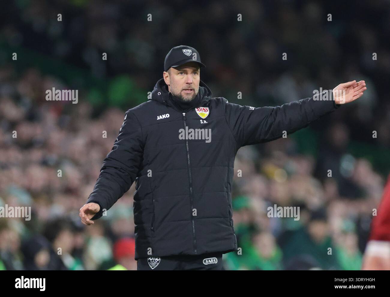 Stuttgart manager Sebastian Hoeness during the UEFA Europa League ...