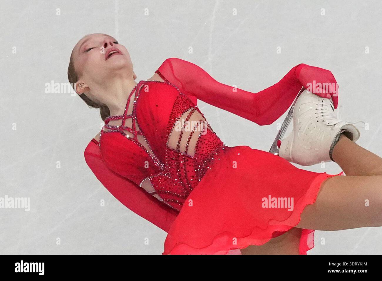 Mariia Seniuk of Israel competes during the women's figure skating free ...