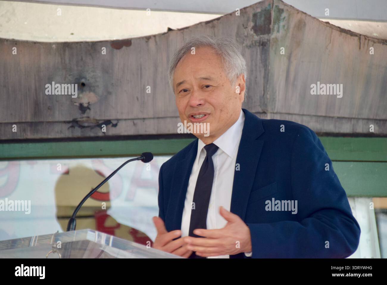 Ang Lee at the Hollywood Walk of Fame ceremony honoring Michelle Yeoh ...