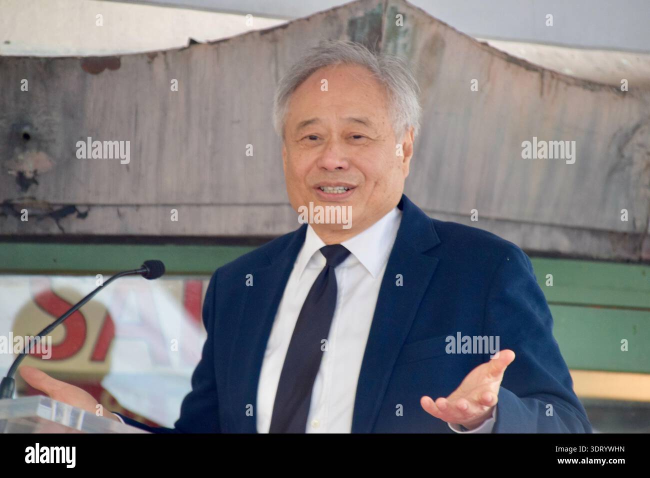 Ang Lee at the Hollywood Walk of Fame ceremony honoring Michelle Yeoh ...
