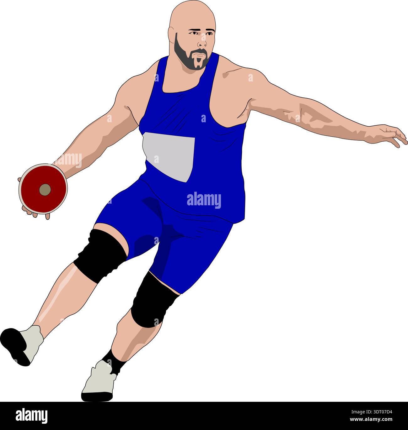 Discus Throw Athlete Man Stock Vector Image & Art - Alamy