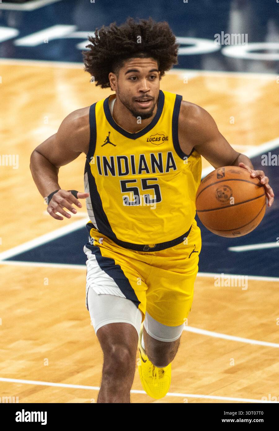 WASHINGTON, DC - FEBRUARY 19: Indiana Pacers guard Ethan Thompson (55 ...