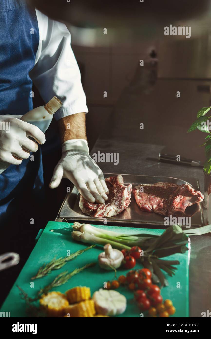 Collection ingredients tools preparing hi-res stock photography and ...
