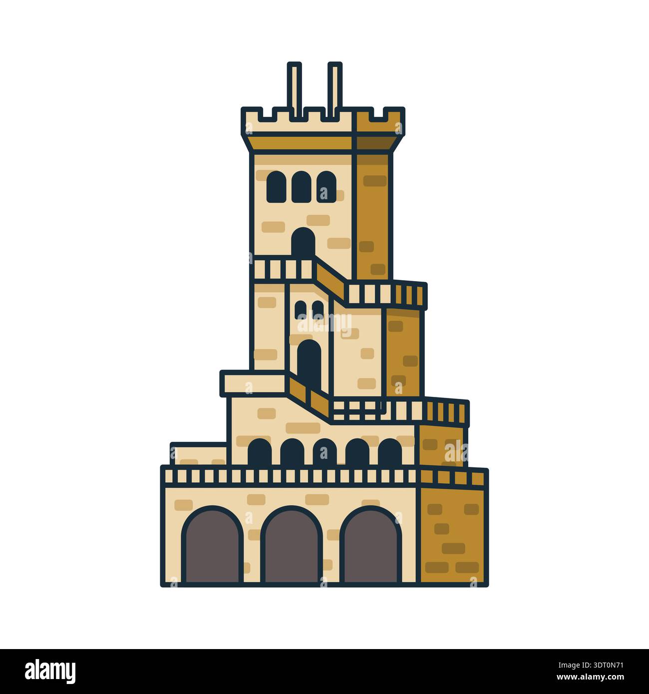 Historic watchtower Stock Vector Images - Alamy