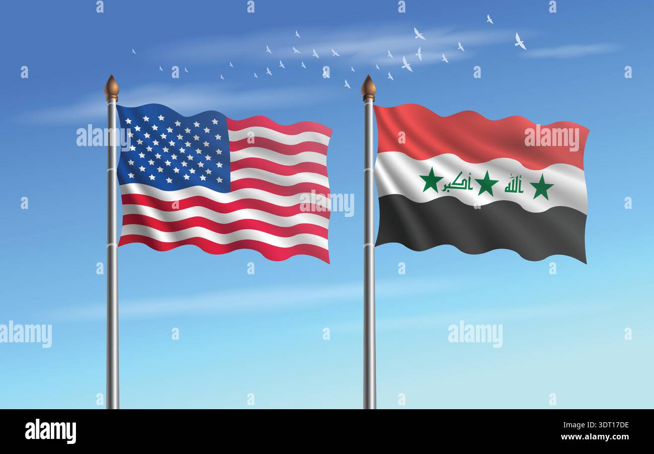 Usa iraq table flags hi-res stock photography and images - Alamy