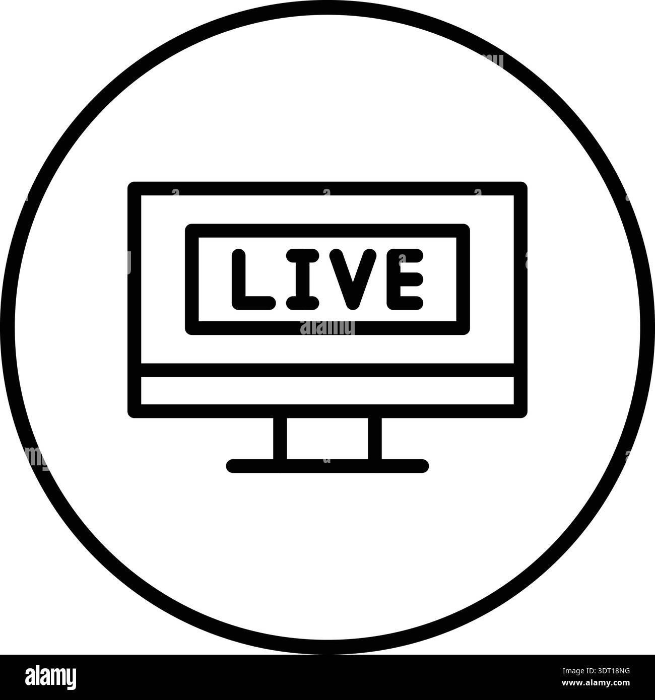 Live streaming vector vectors Black and White Stock Photos & Images - Alamy
