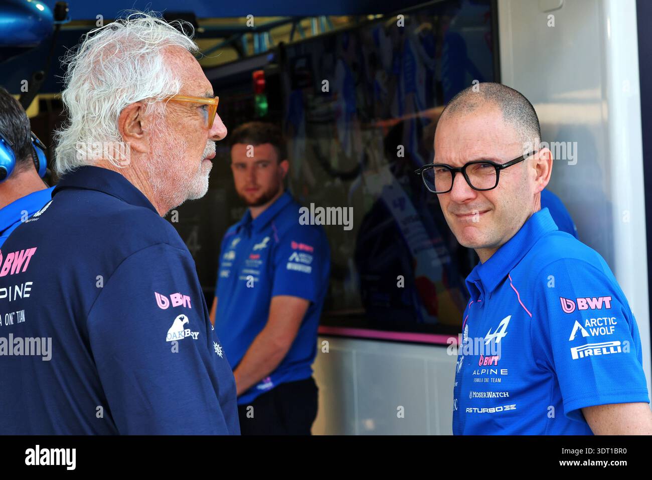 Sakhir, Bahrain. 20th Feb, 2026. (L to R): Flavio Briatore (ITA) Alpine ...