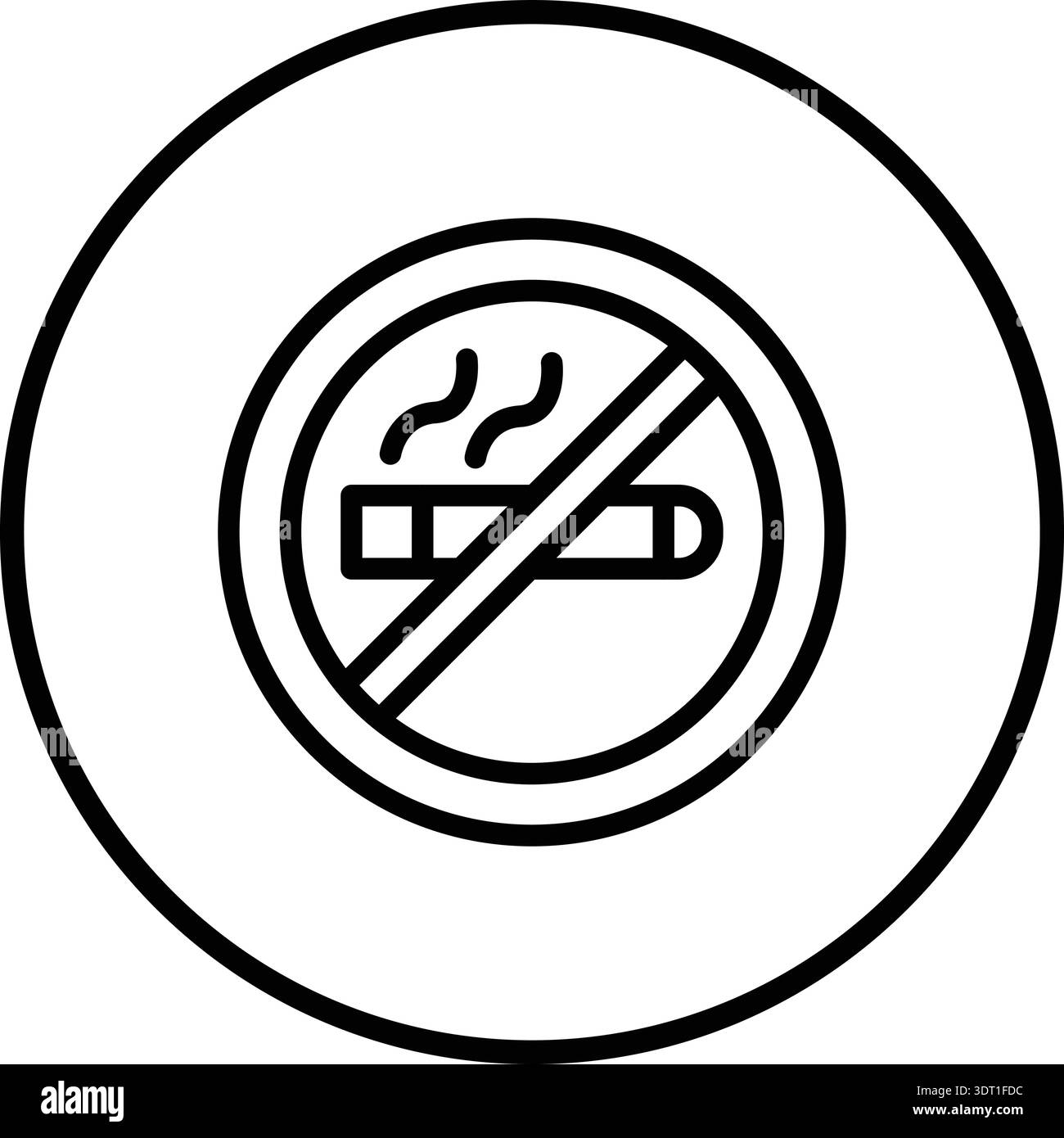 No smoking round sign Black and White Stock Photos & Images - Alamy
