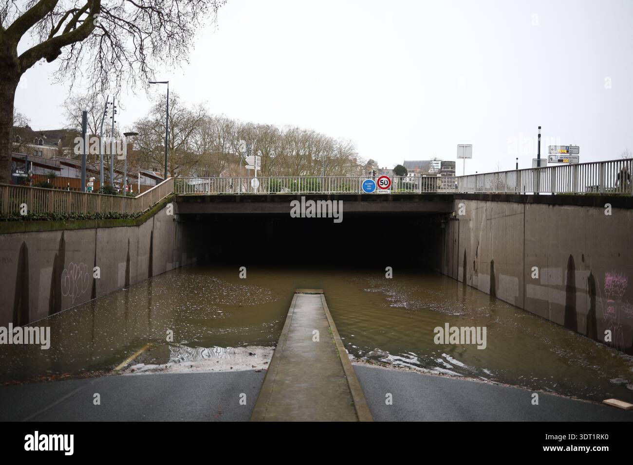 Flooding of the Maine River in Angers, France on February 20 2026 ...