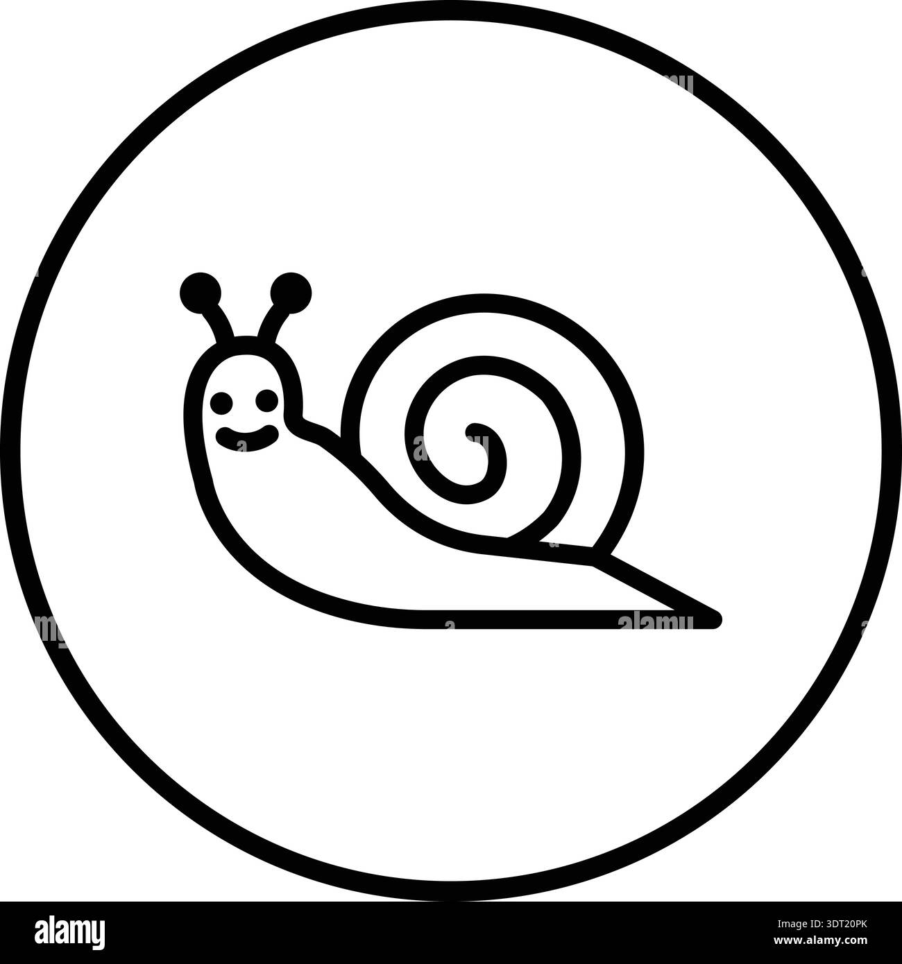 Minimalist vector illustration snail Stock Vector Images - Alamy