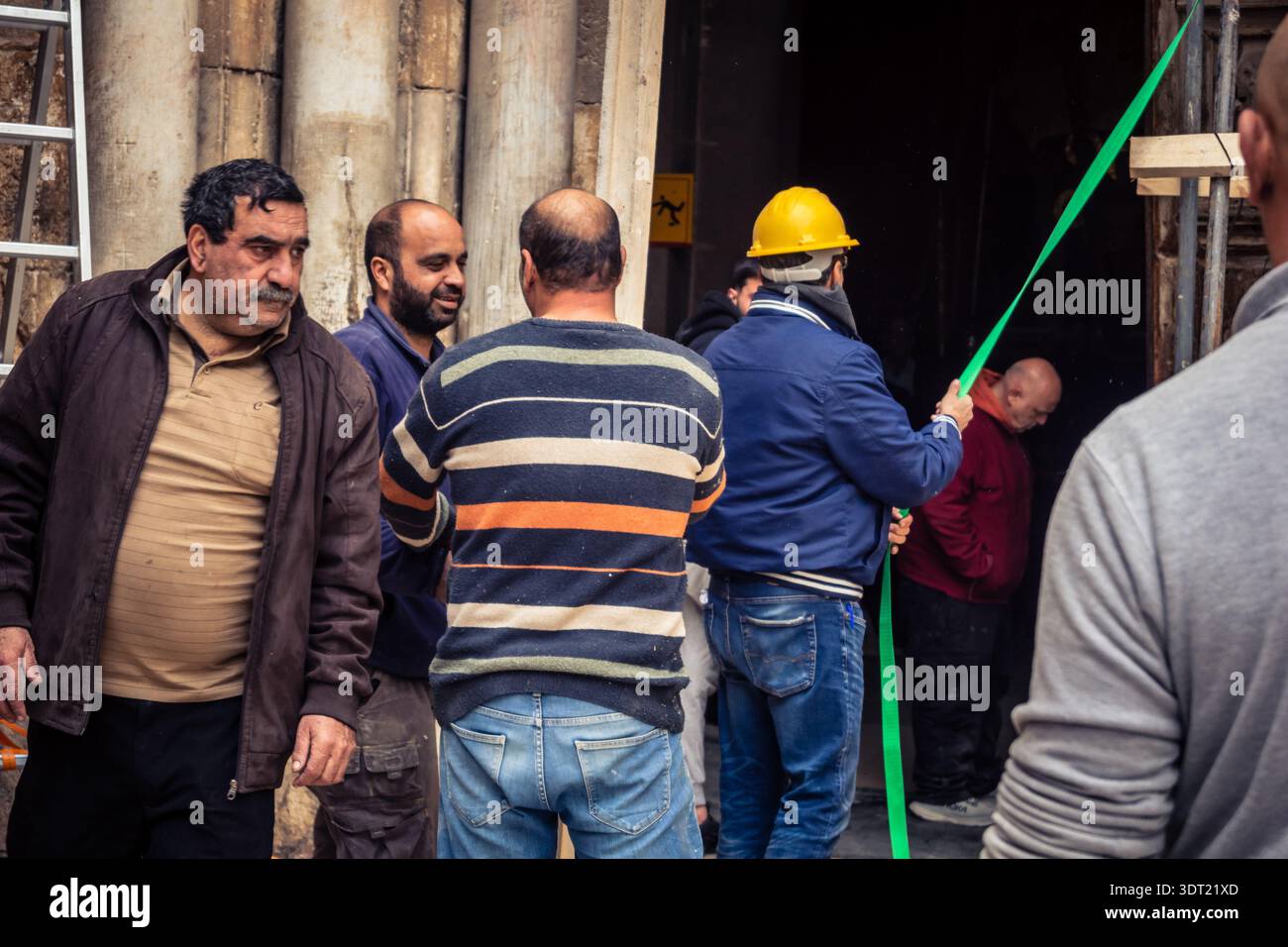 Jerusalem, Israel, 19 February 2026. Historic removal of the 3-ton Holy ...