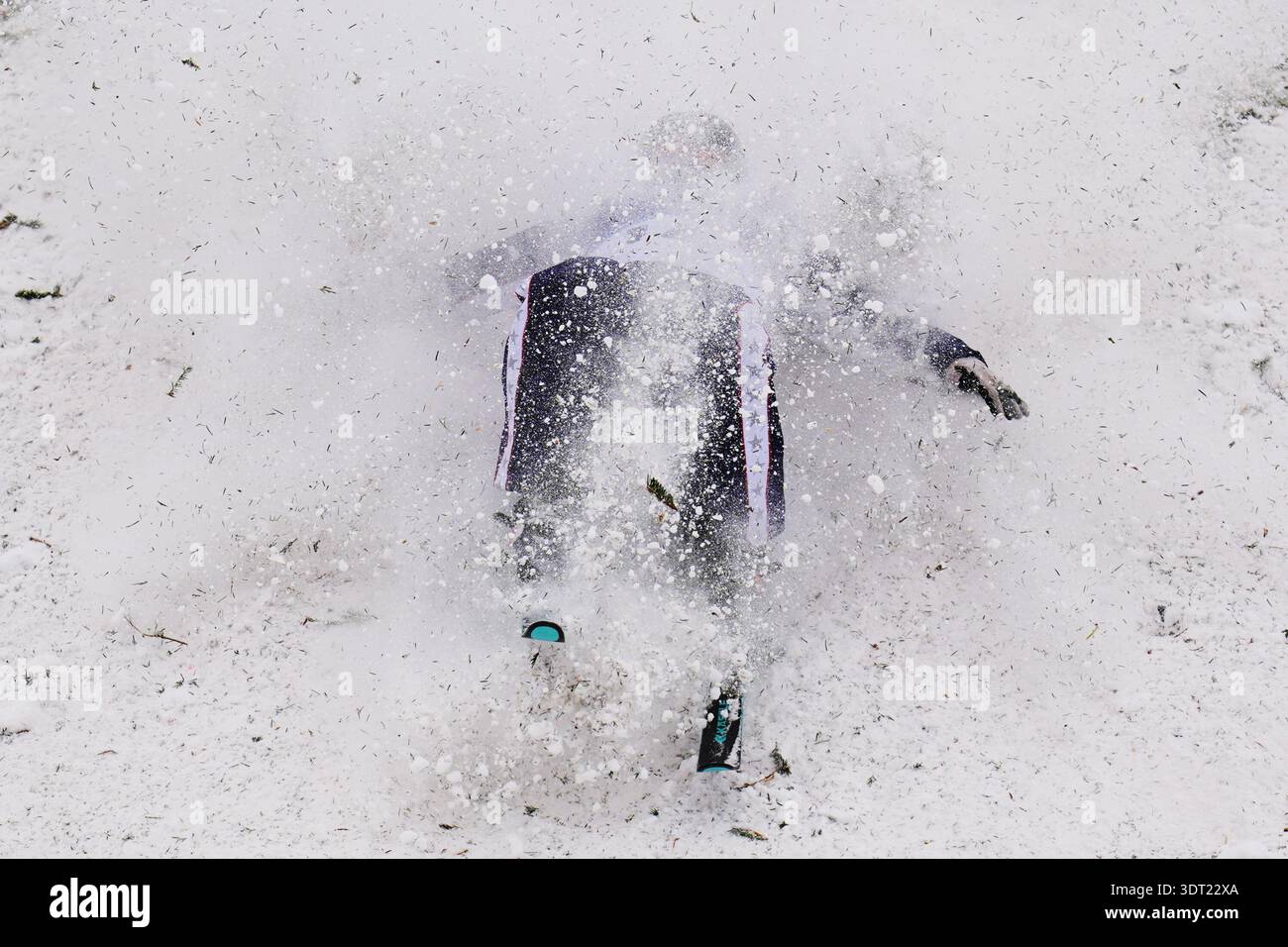 United States' Derek Krueger competes during the men's freestyle skiing ...