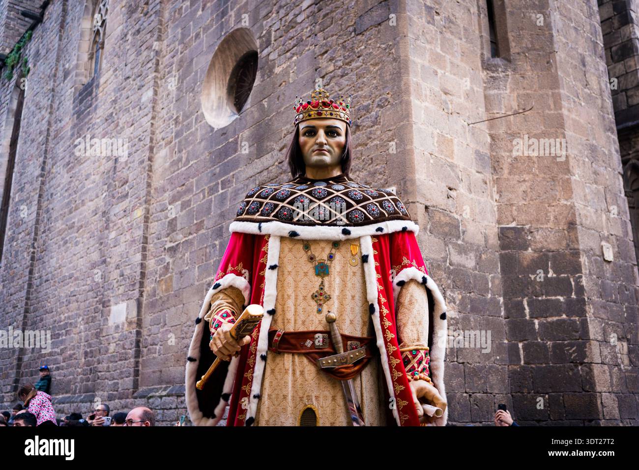 Barcelona, Spain - 18 february 2026: traditional catalan Gegants del pi ...
