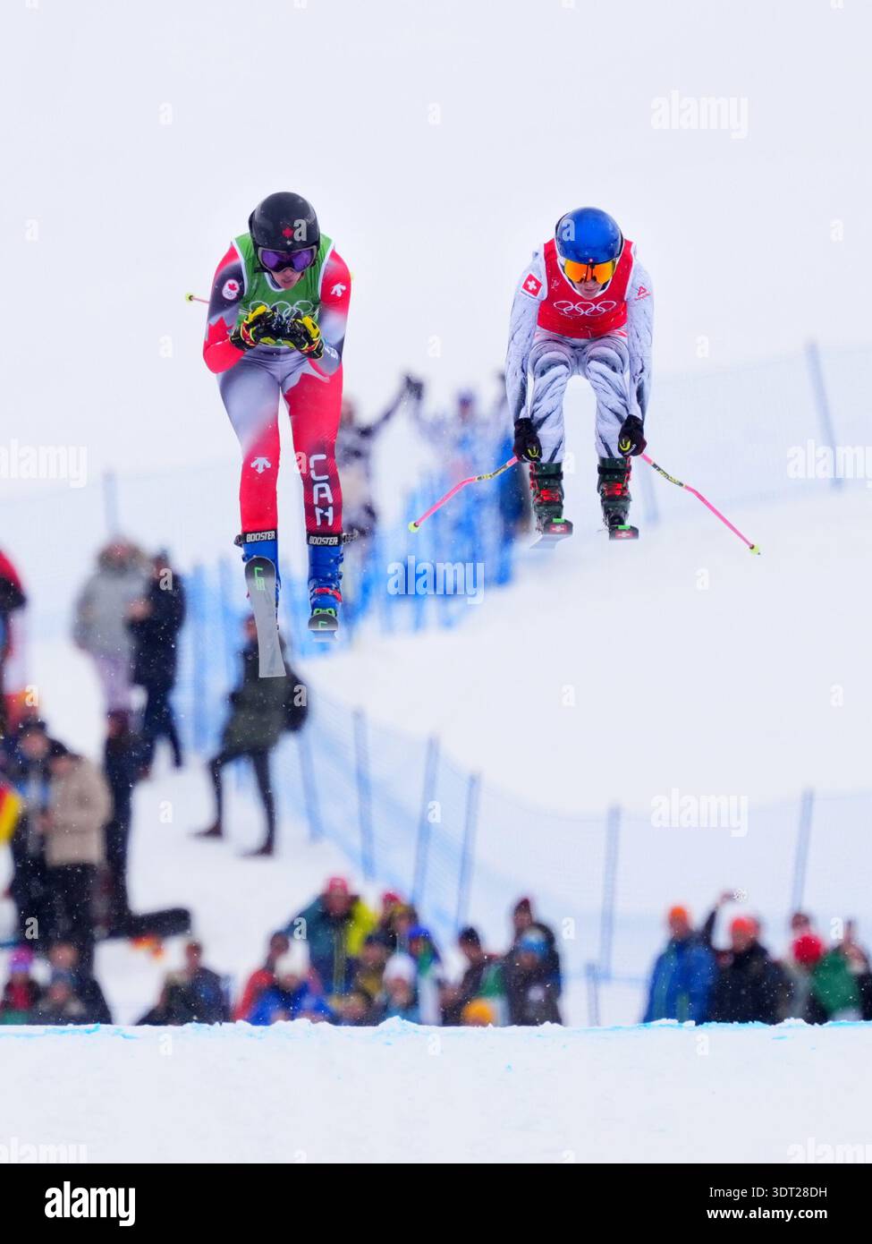 Canada's Hannah Schmidt, left, and Switzerland's Fanny Smith compete ...