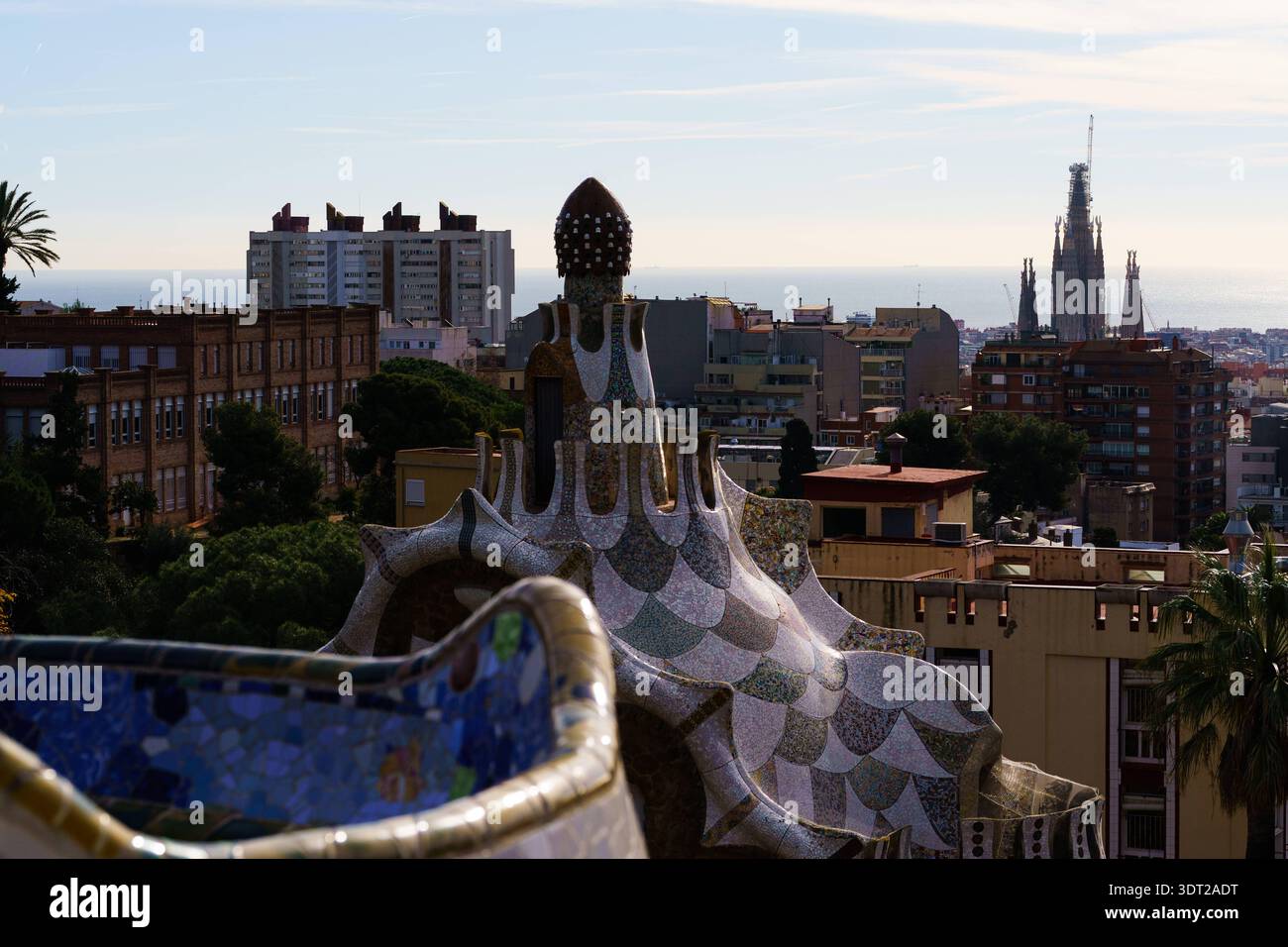 Spain-Barcelona-Placement of the upper arm of the Sagrada Familia in ...