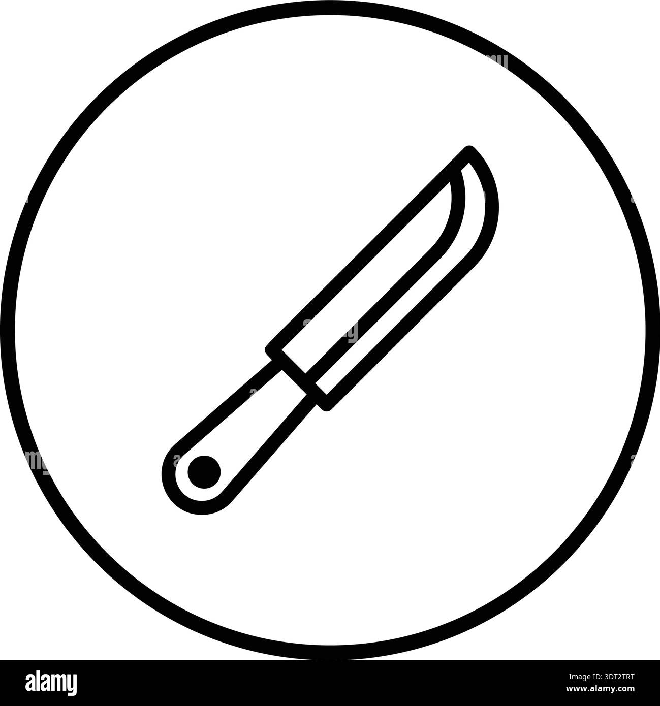 Vector illustration knife cut Black and White Stock Photos & Images - Alamy