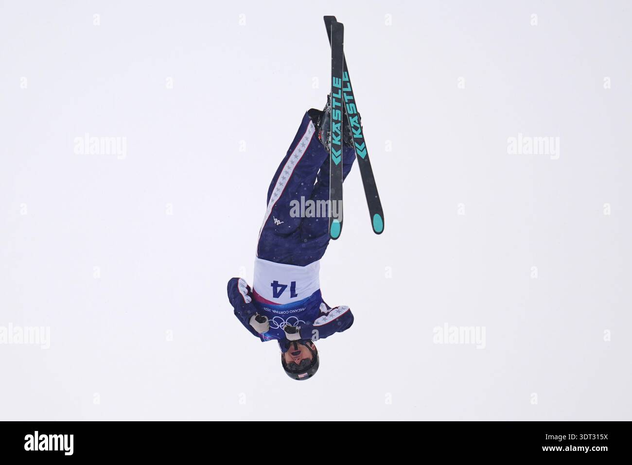 United States' Derek Krueger competes during the men's freestyle skiing ...