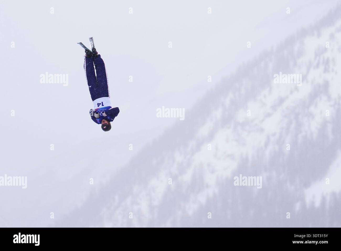 United States' Derek Krueger competes during the men's freestyle skiing ...