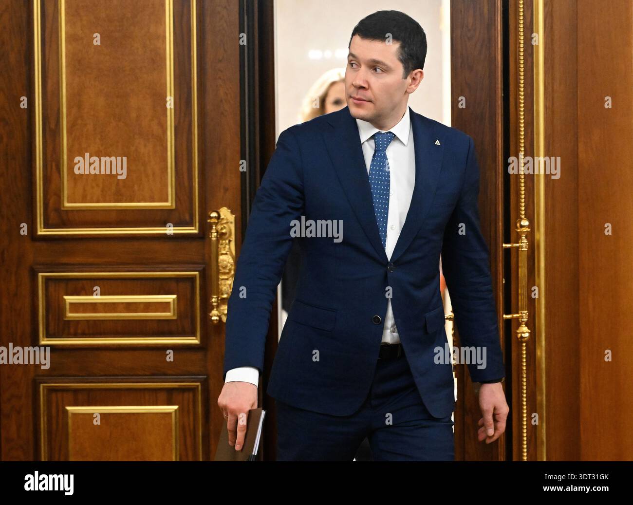 Russian Minister of Industry and Trade Anton Alikhanov before the ...