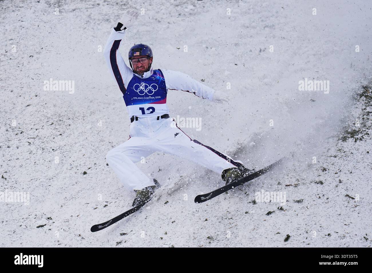 United States' Christopher Lillis reacts to his landing during the men ...