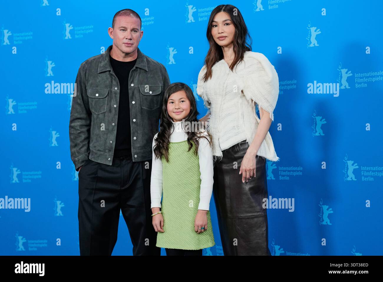 From left: Actors Channing Tatum,Mason Reeves and Gemma Chan pose for ...