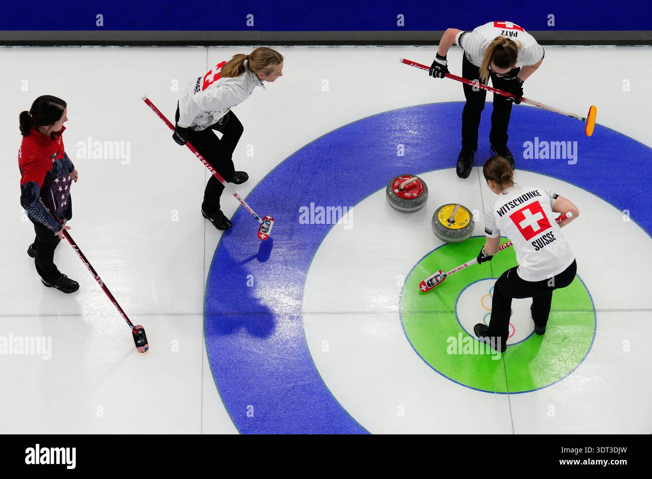 Switzerland's Selina Witschonke, right, Carole Howald, center, and ...