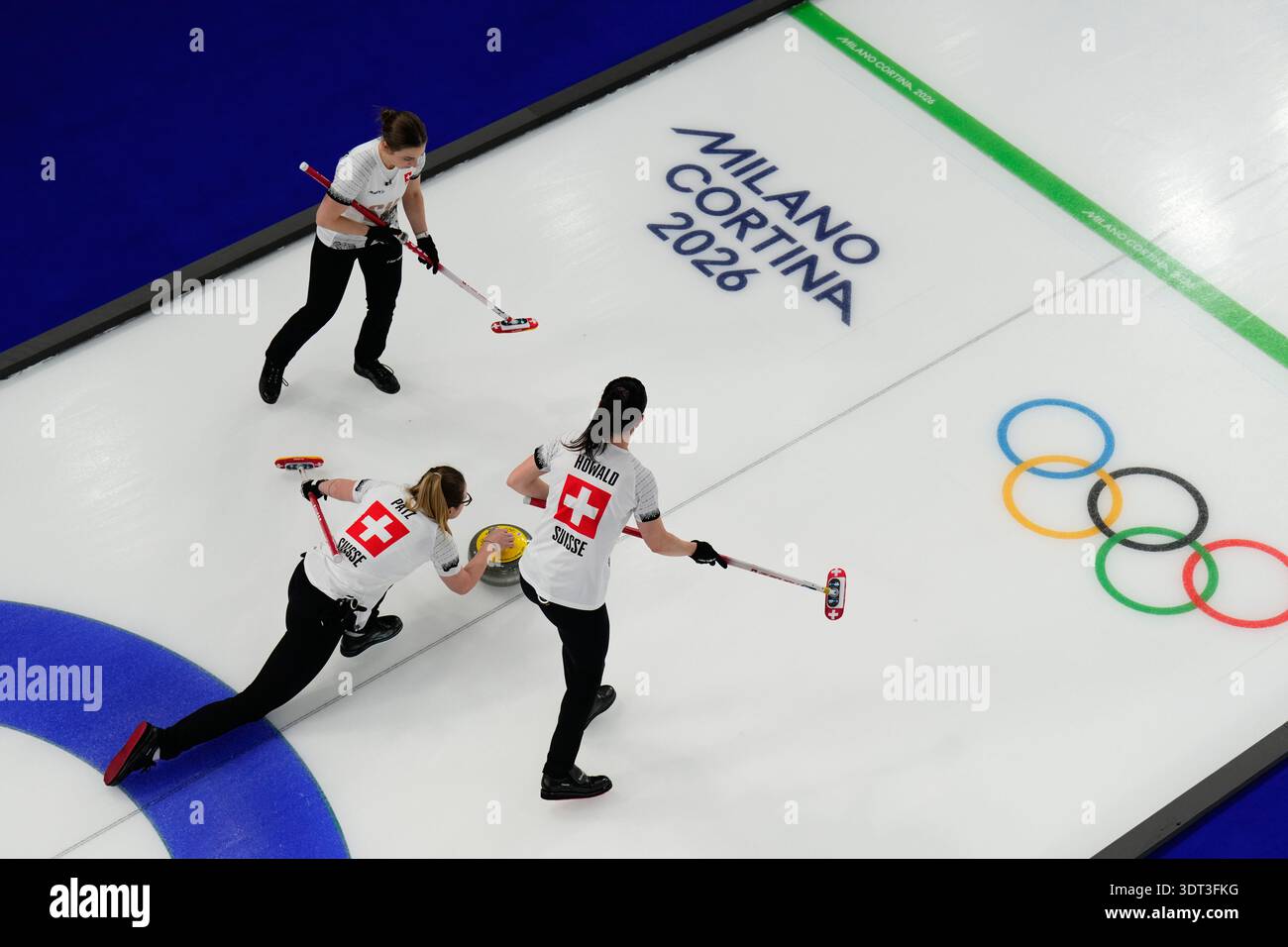 Switzerland's Selina Witschonke, top, Carole Howald, right, and Alina ...