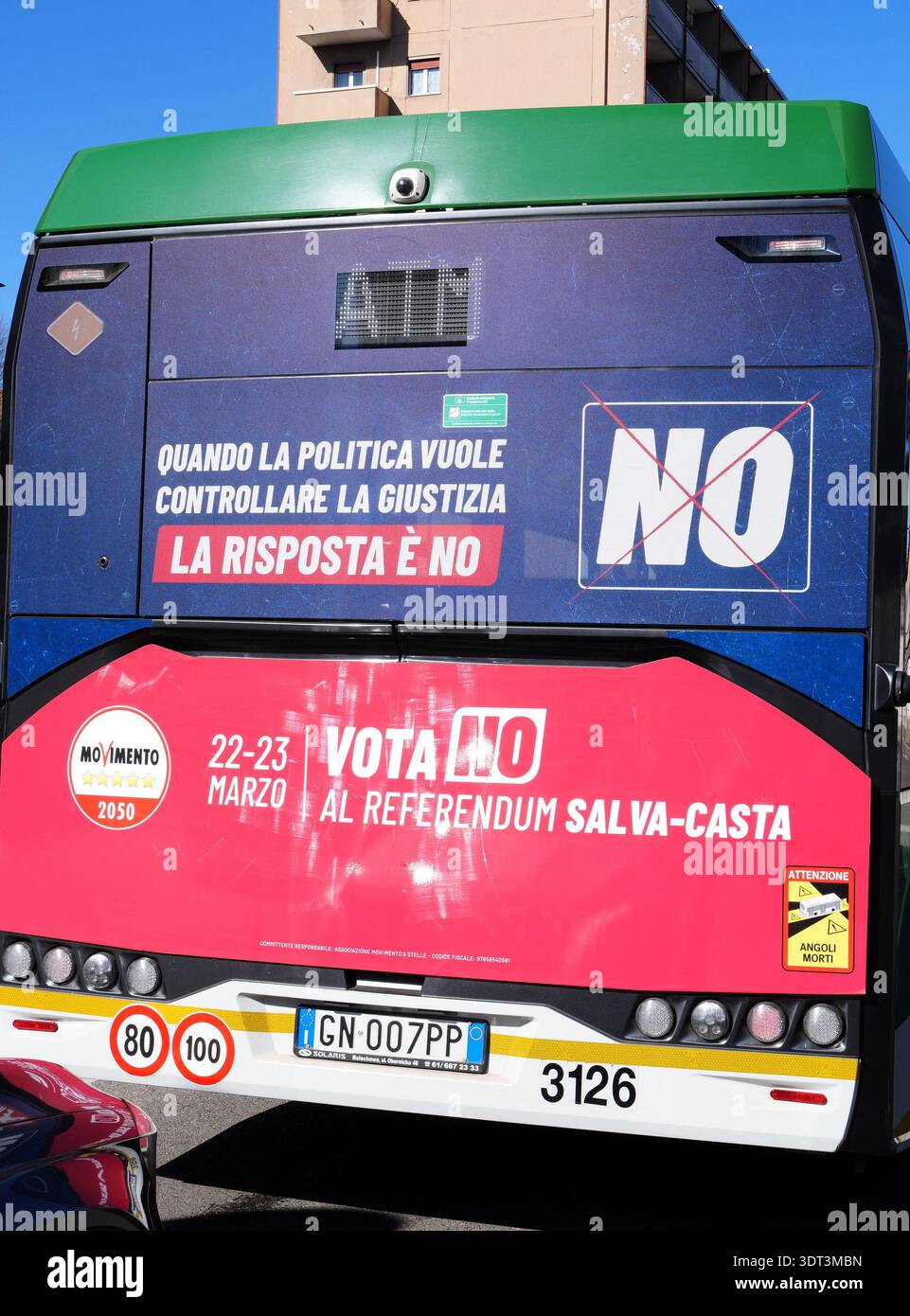 Milan, Political Advertisement of the Five Star Movement Vote No to the ...