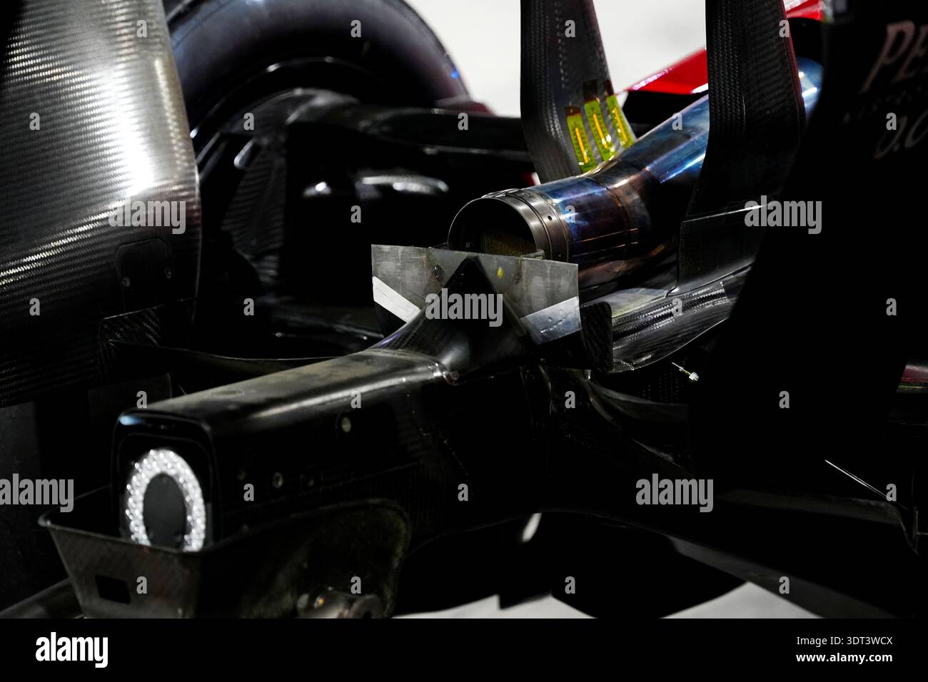 Ferrari's exhaust wing on on day three of Formula One Aramco Pre-Season ...